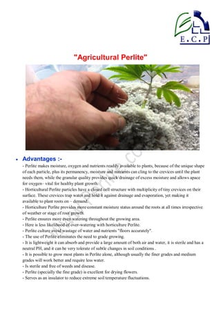 Agricultural_Perlite. is a soil amendment | PDF