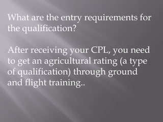 Agricultural pilot | PPTX