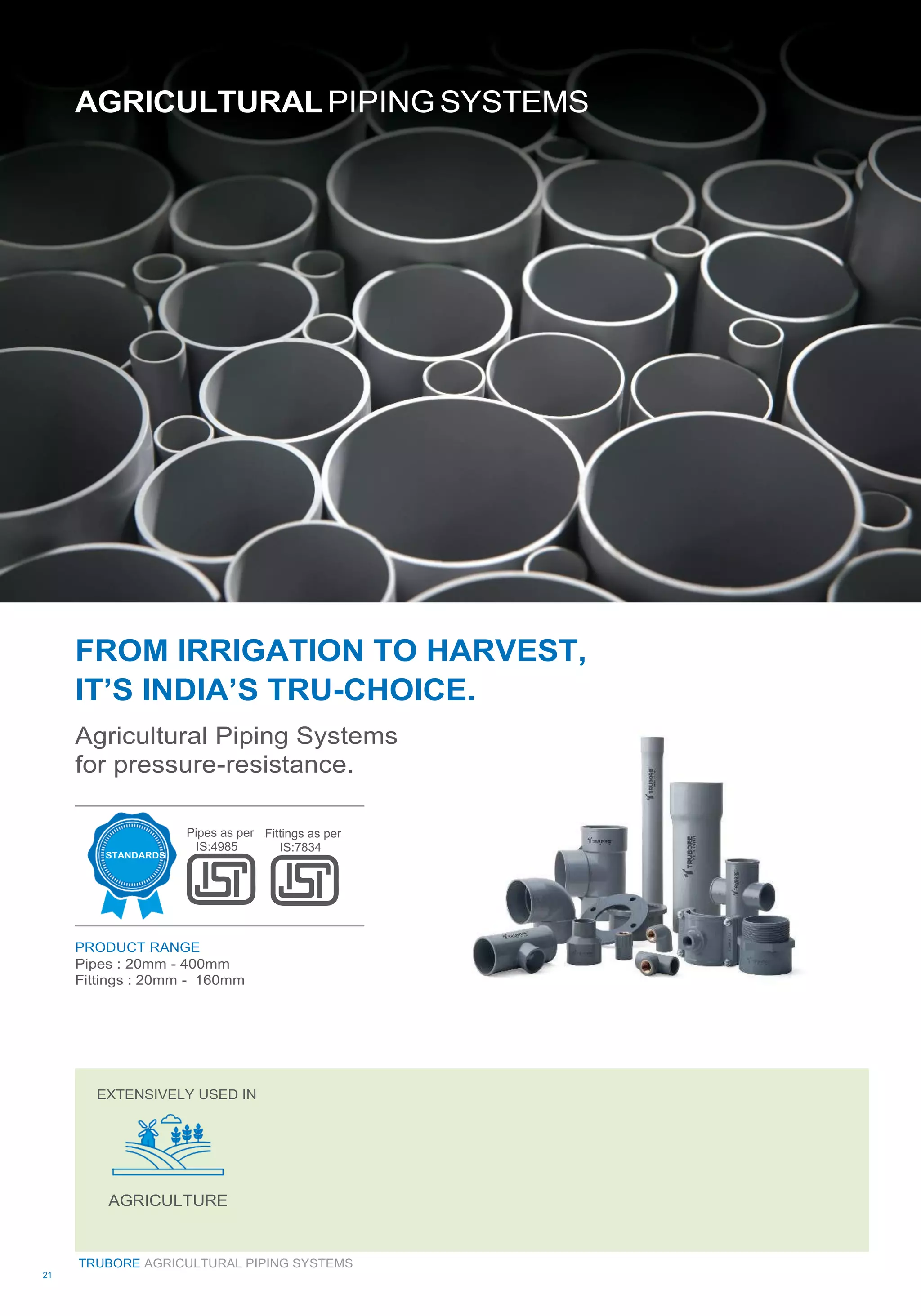 Agricultural pipes and Fittings | PDF