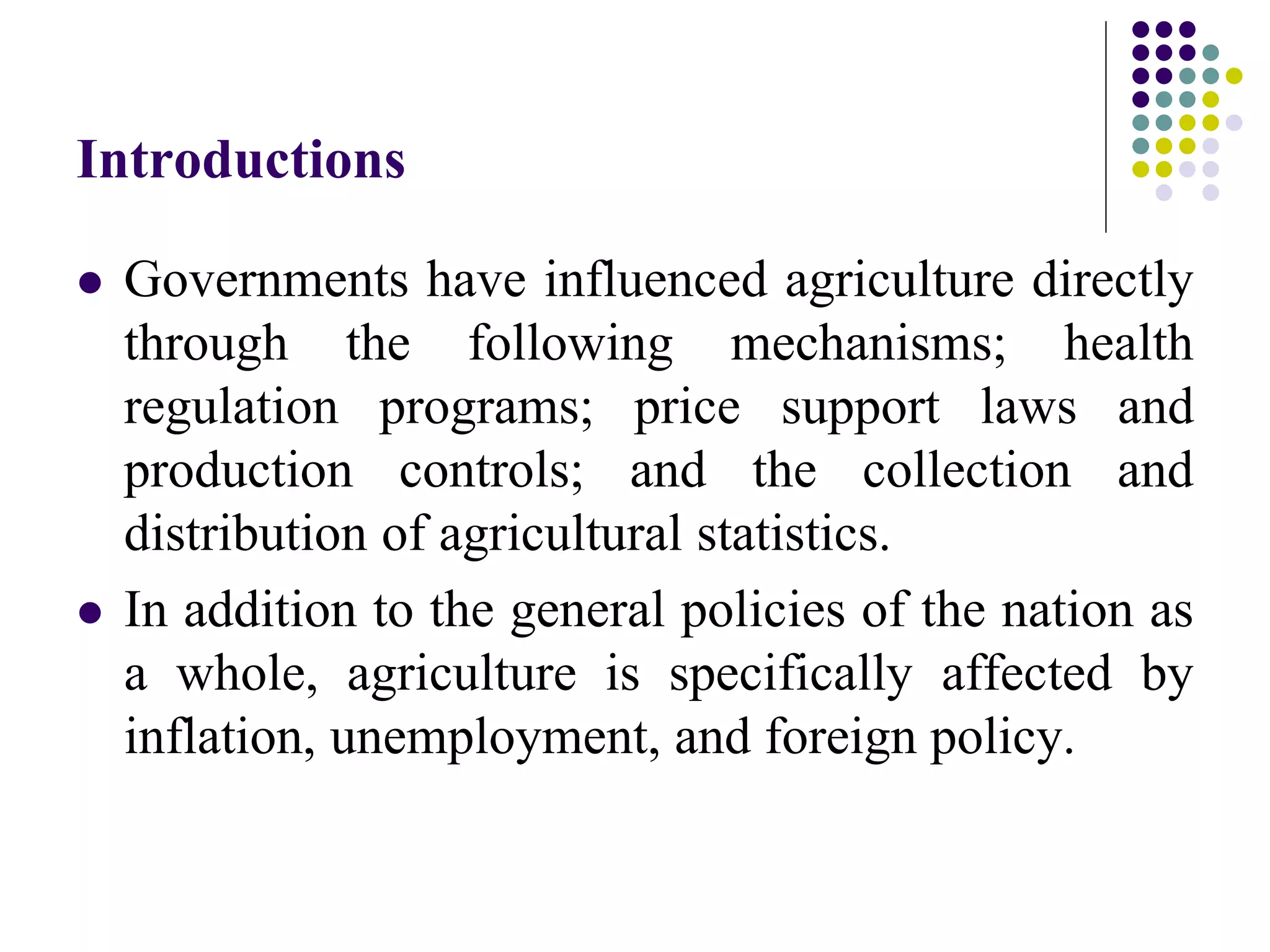 Agricultural policy and agribusiness | PPTX