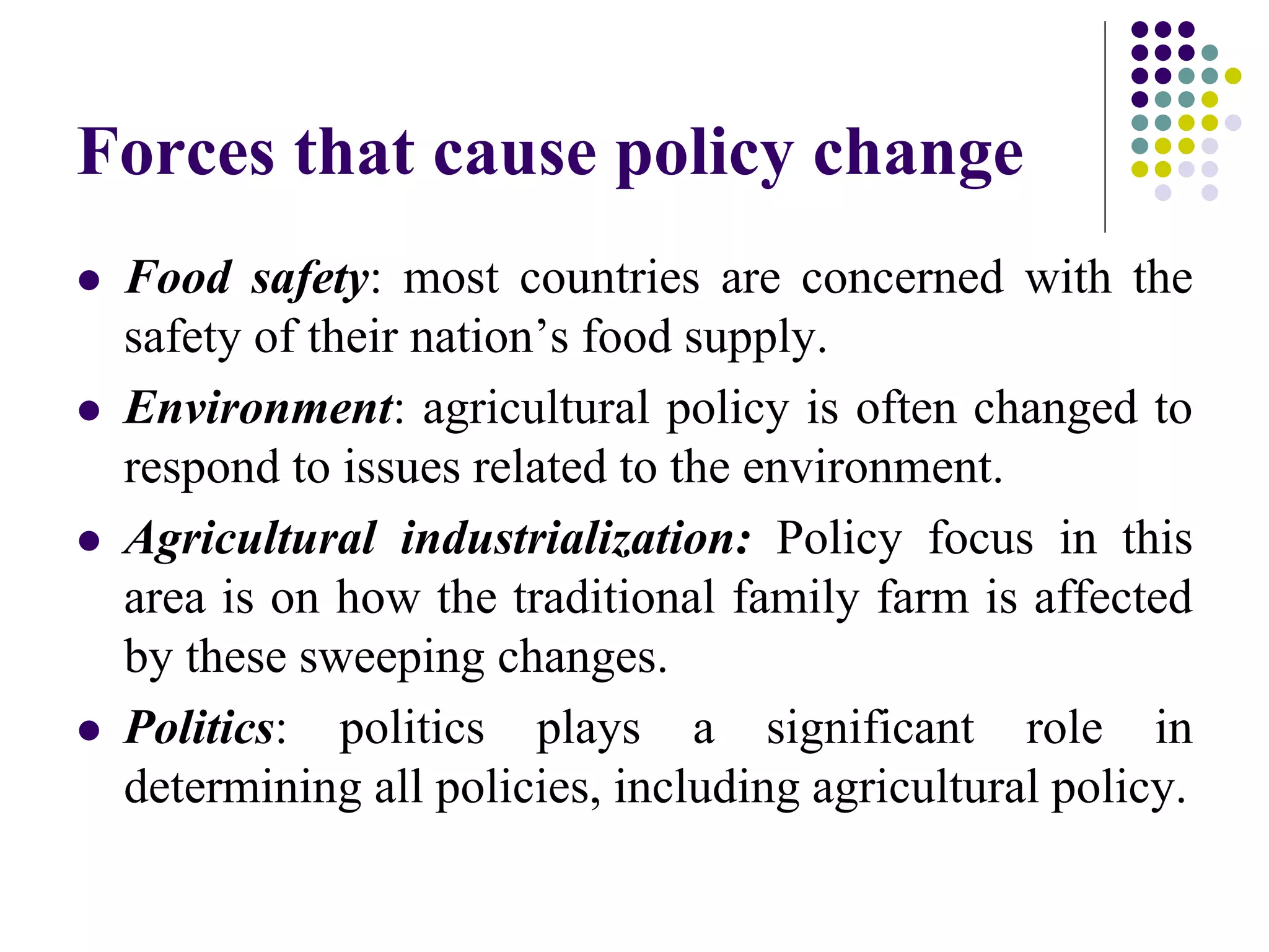 Agricultural policy and agribusiness | PPTX