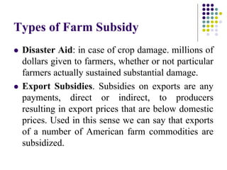 Agricultural policy and agribusiness | PPTX