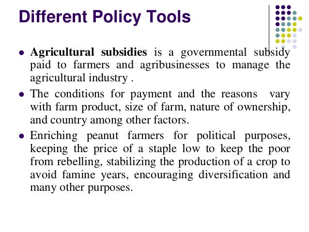 Agricultural policy and agribusiness