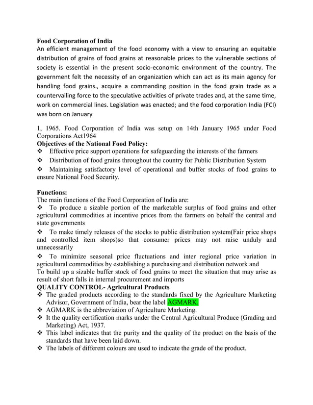Agricultural Price Stabilization.docx | Agriculture | Industries