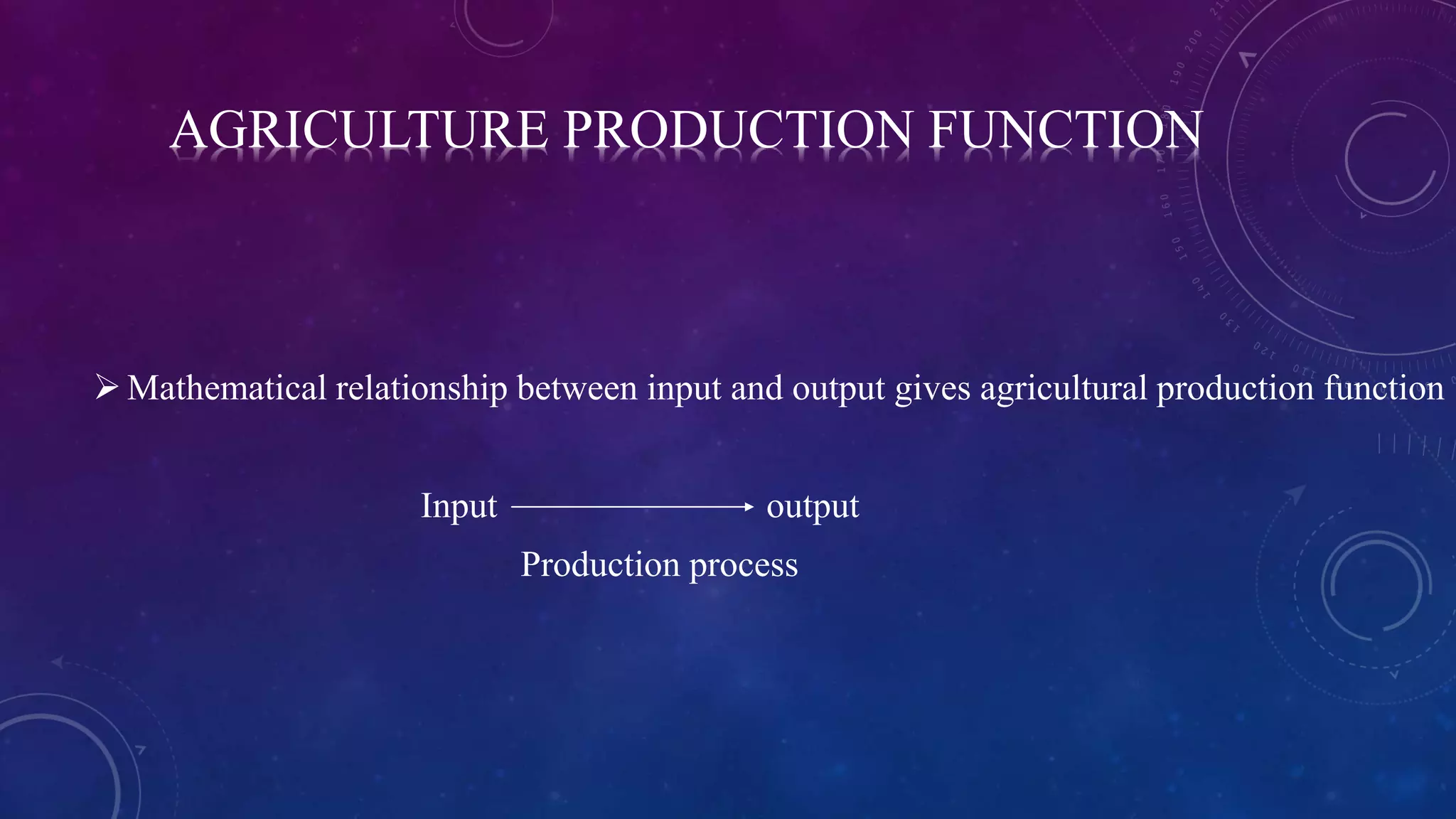 Agricultural production economics | PPTX