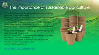 Revolutionizing Agriculture: Cutting-Edge Sustainable Equipment Solutions | PPTX