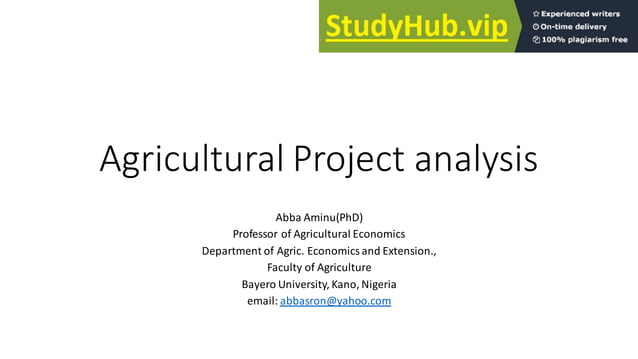 Agricultural Project Analysis | PDF | Agriculture | Industries
