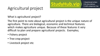 Agricultural Project Analysis | PDF