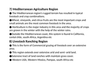 Agricultural region in the world by whittelsey | PPTX