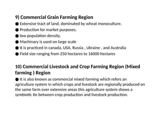 Agricultural region in the world by whittelsey | PPTX