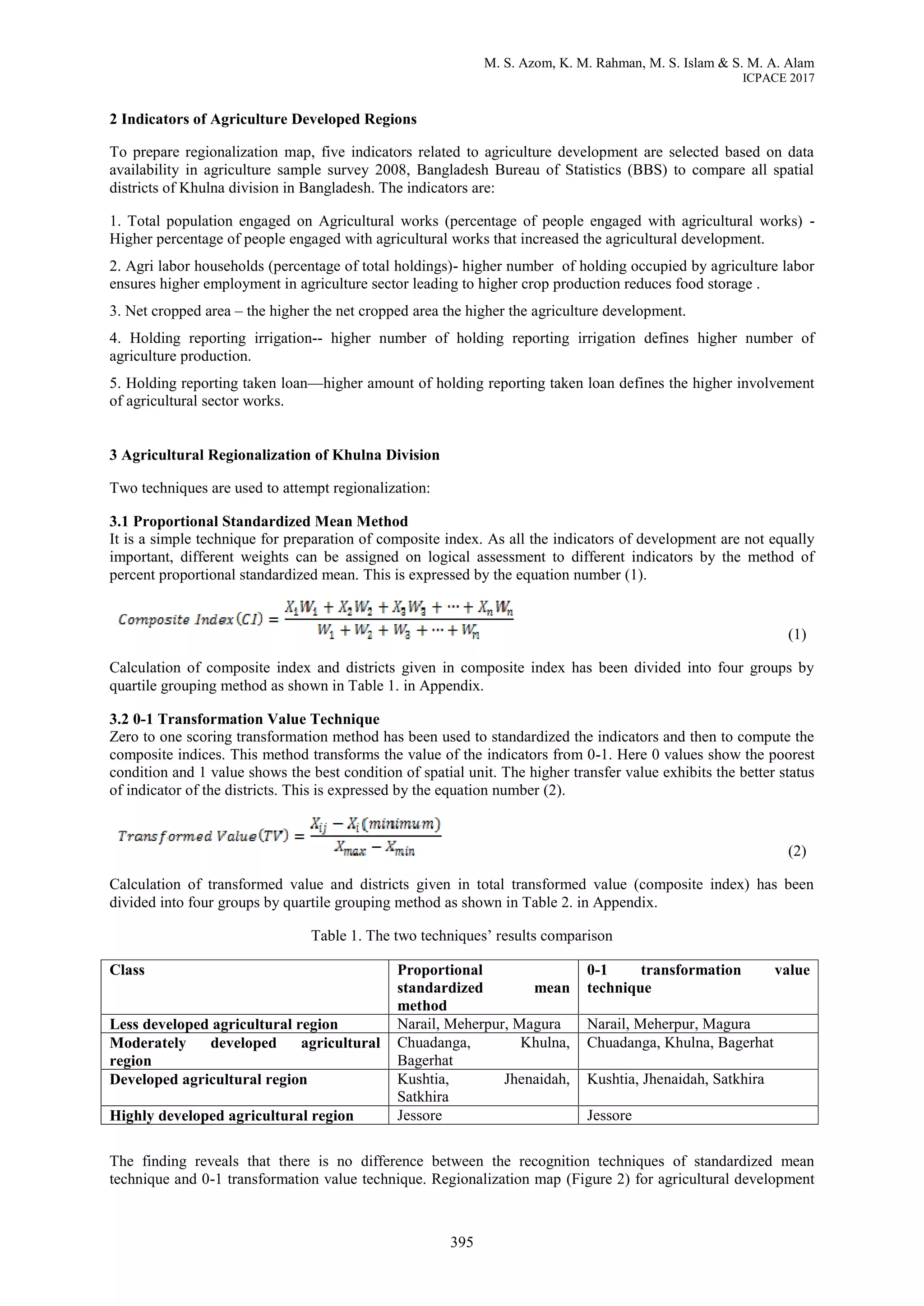 Agricultural regionalization of khulna division | PDF