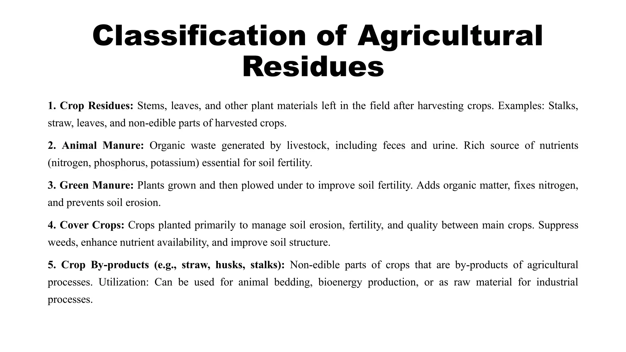 Agricultural Residues Management and Value Addition for Sustainable ...