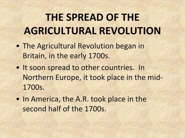 Economic Revolutions - Agricultural Revolution | PPT