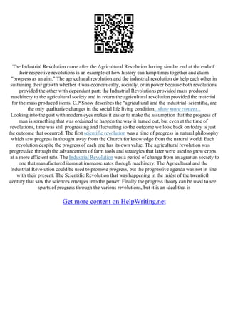 Agricultural Revolution Essay | PDF