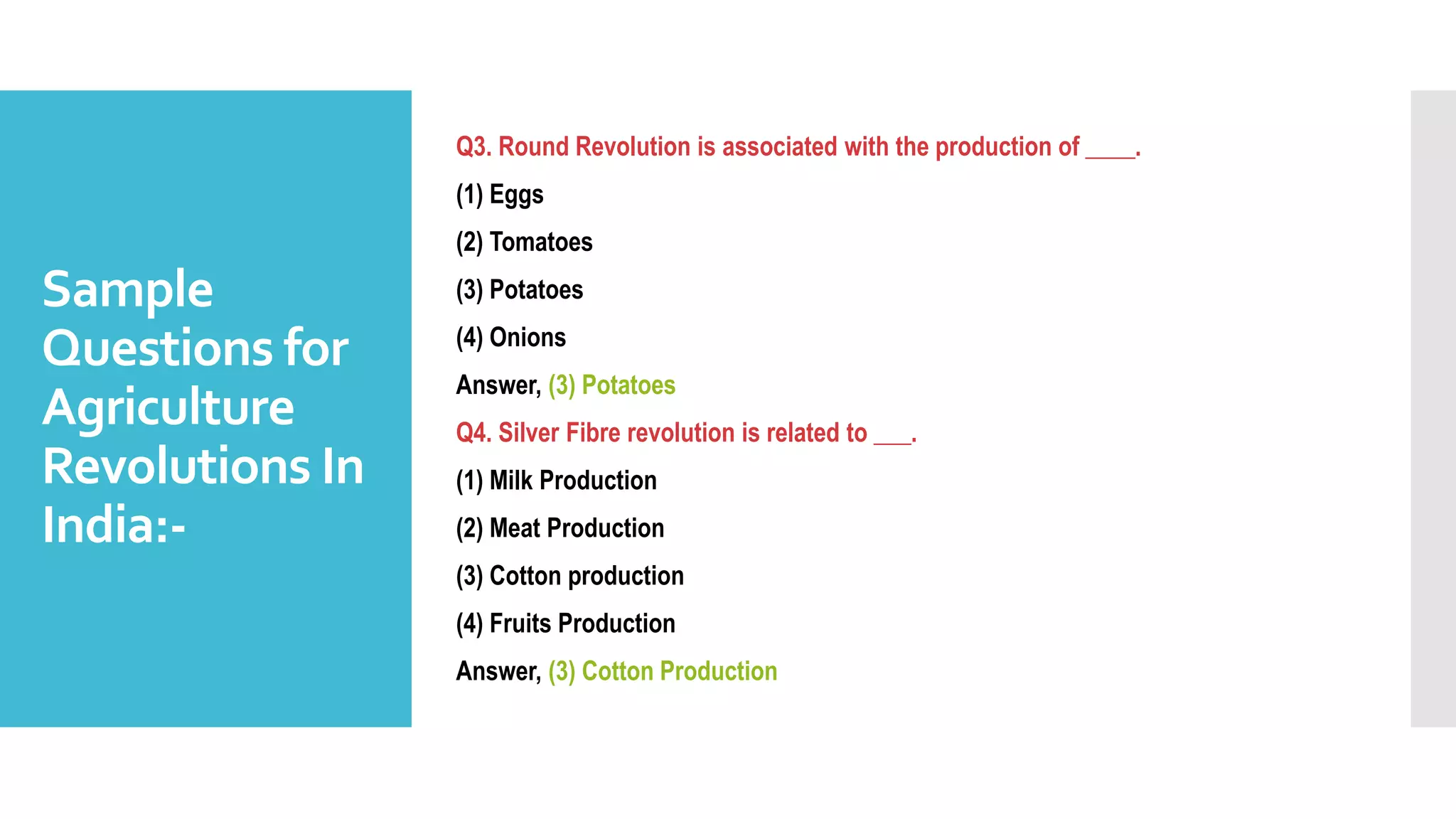 Agricultural Revolutions in India | PPTX