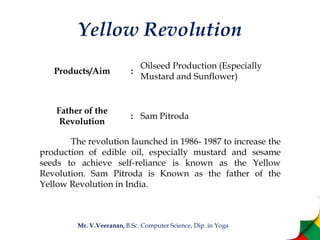 Agricultural Revolutions in India Part 2 | PPT