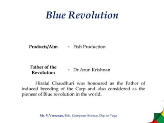 Agricultural Revolutions in India Part 2 | PPT