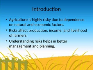 Agricultural_Risks_Presentation.pptx agriculture | PPTX