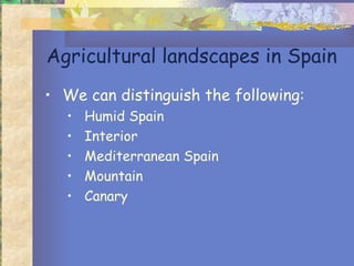Agricultural spaces in spain | PPT