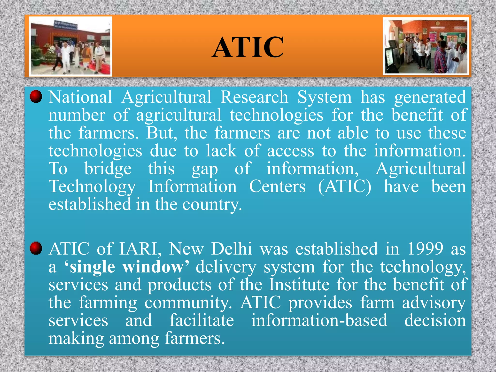 Agricultural Technology Information Center (ATIC) | PPTX
