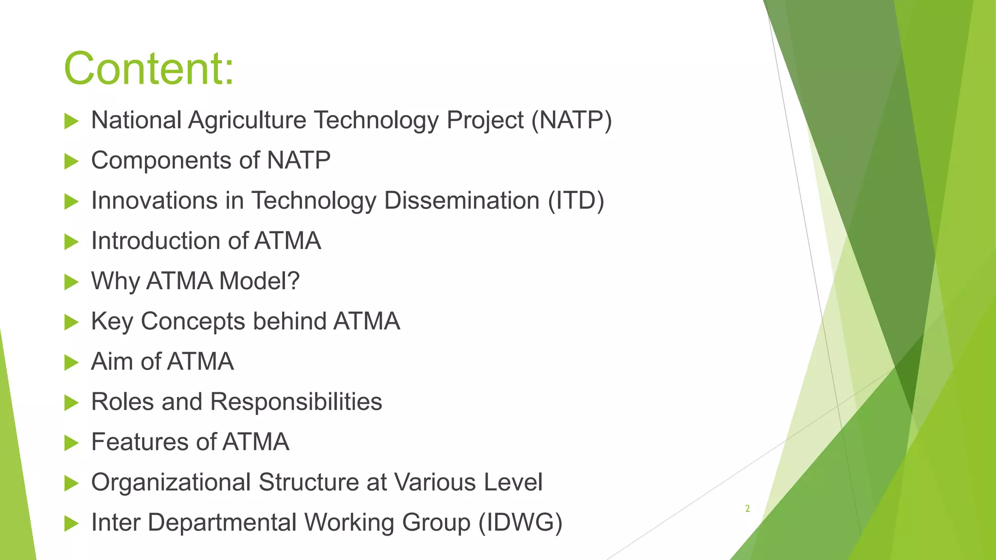 Agricultural technology management agency | PPTX