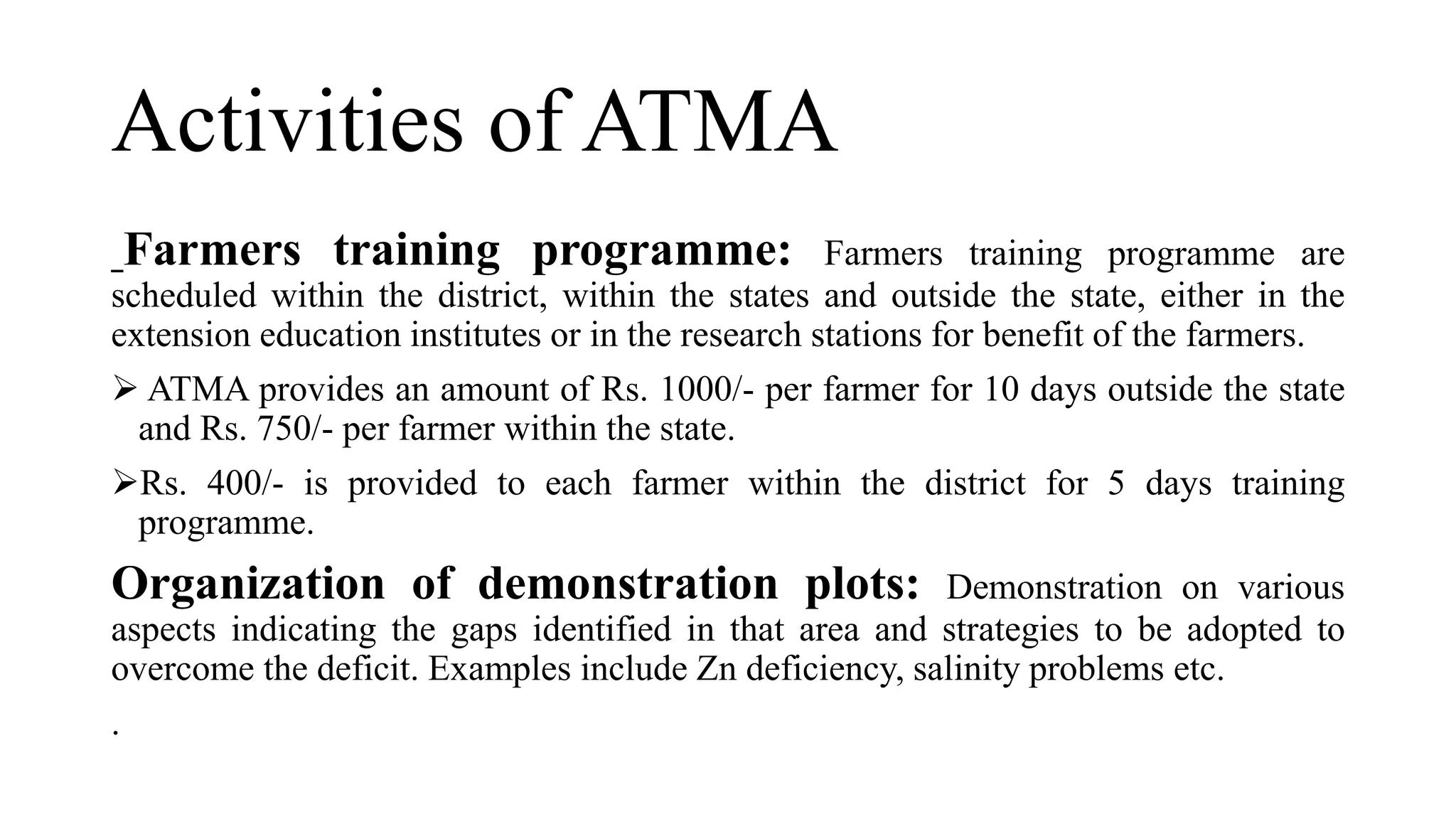 Agricultural technology management agency (atma) | PPTX