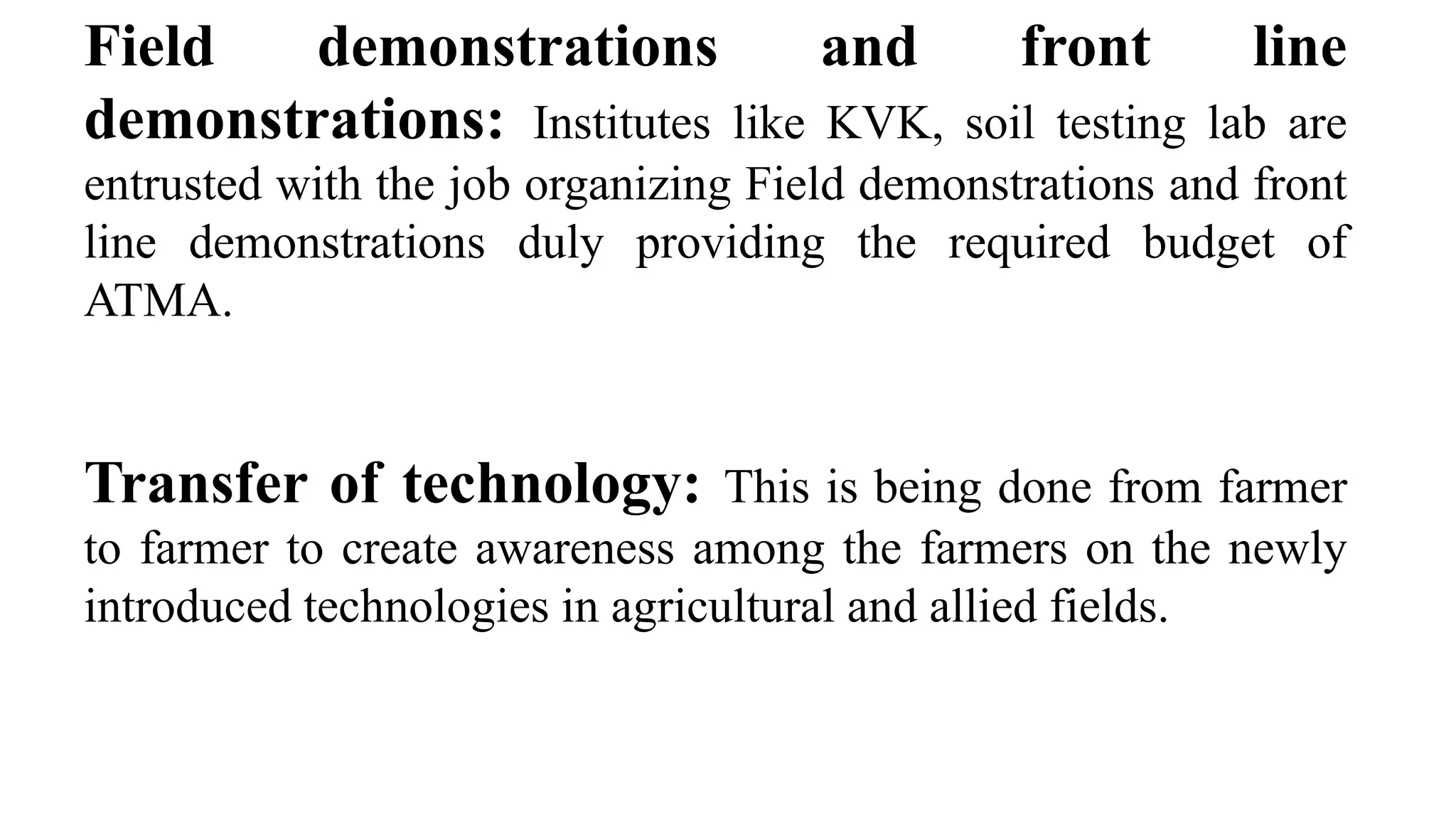 Agricultural technology management agency (atma) | PPTX