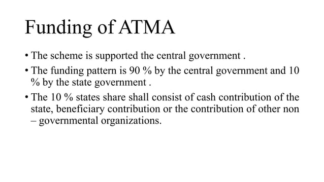 Agricultural technology management agency (atma) | PPTX