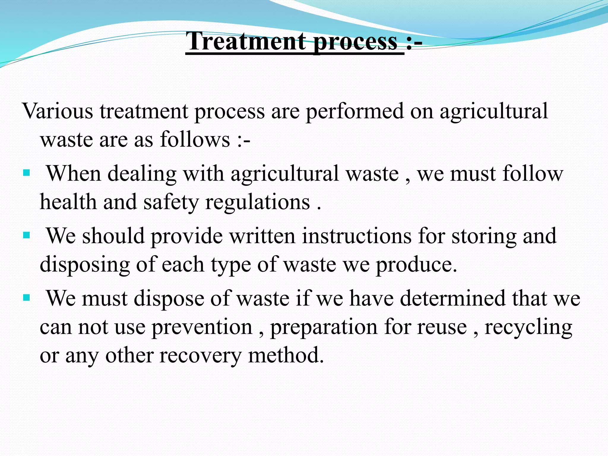 Agricultural waste management | PPTX