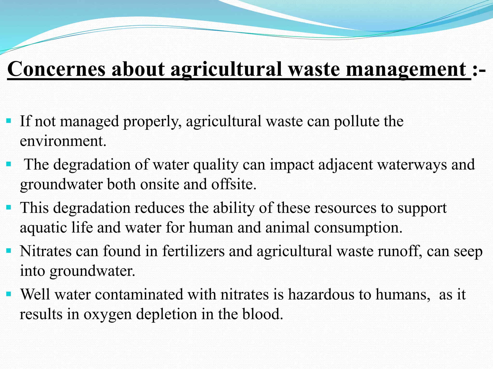 Agricultural waste management | PPTX