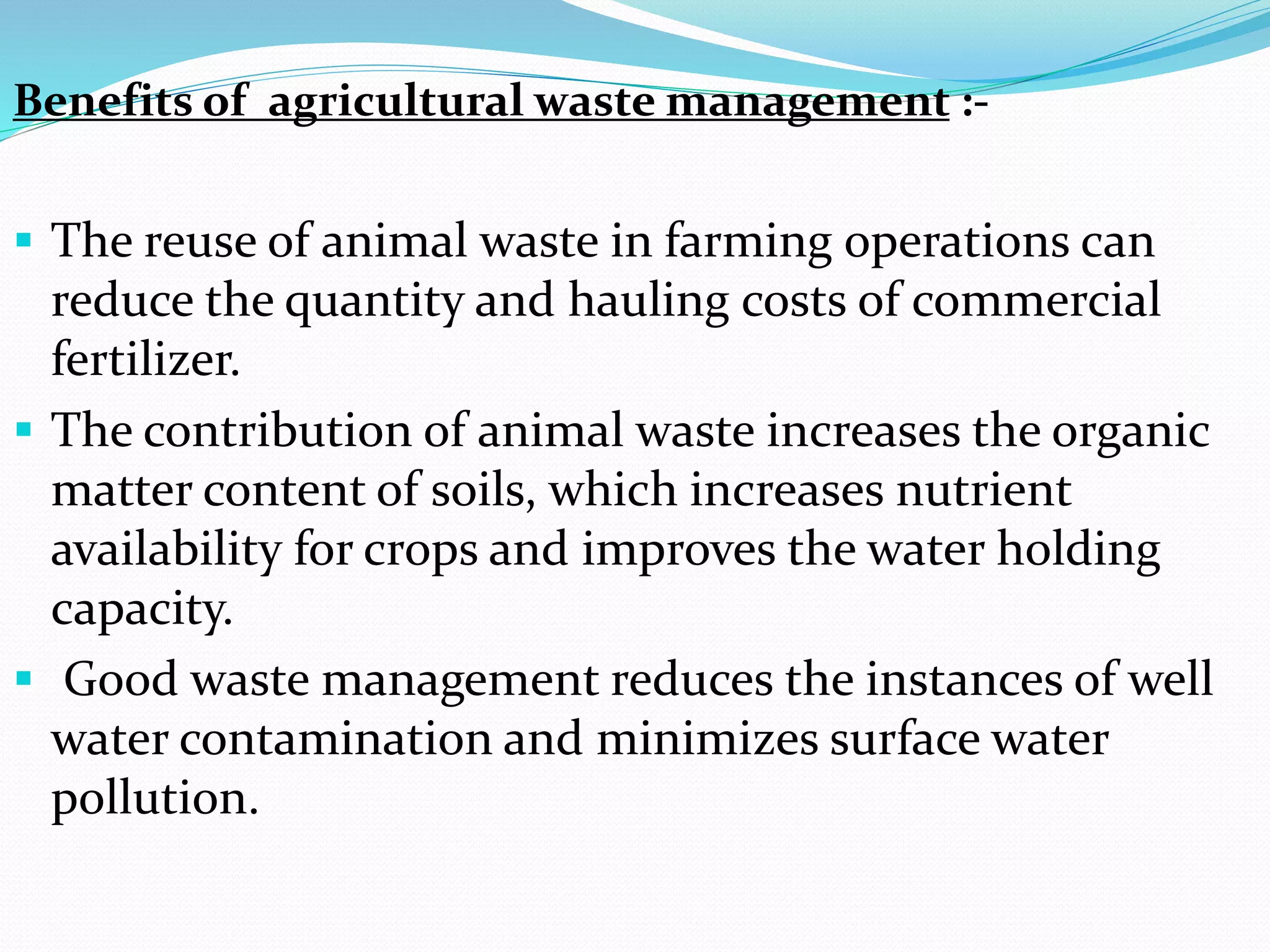 Agricultural waste management | PPTX