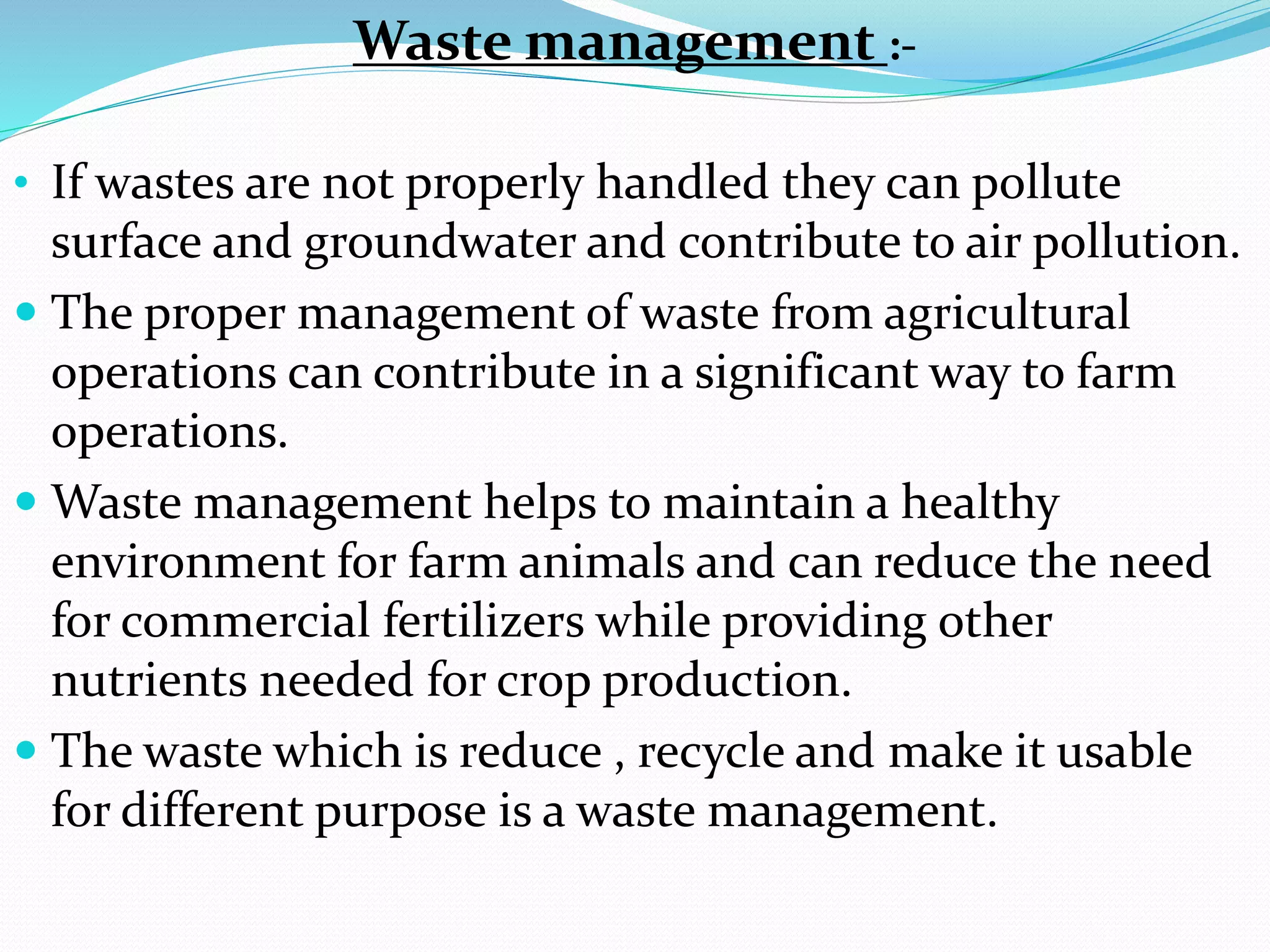 Agricultural waste management | PPTX