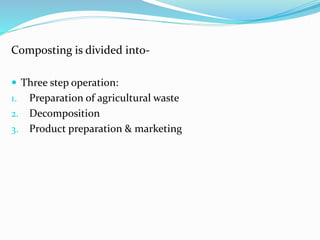 Agricultural waste management | PPTX