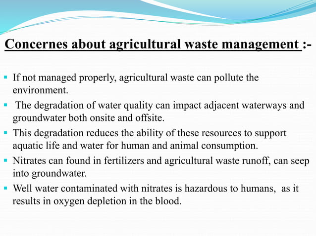 Agricultural waste management | PPTX