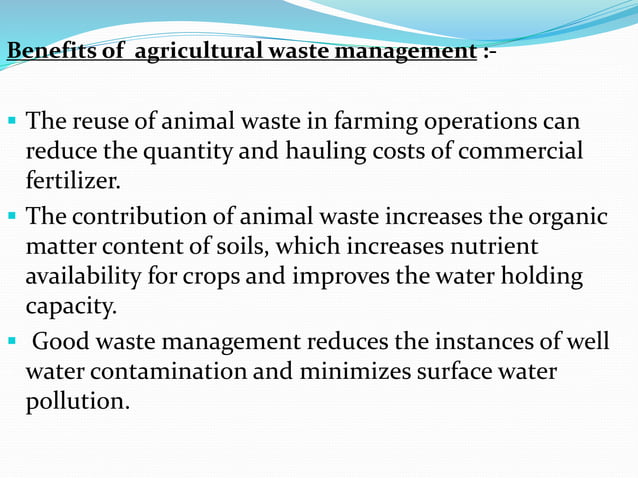 Agricultural waste management | PPTX