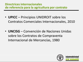 Aspectos legales de la agricultura por contrato | PDF