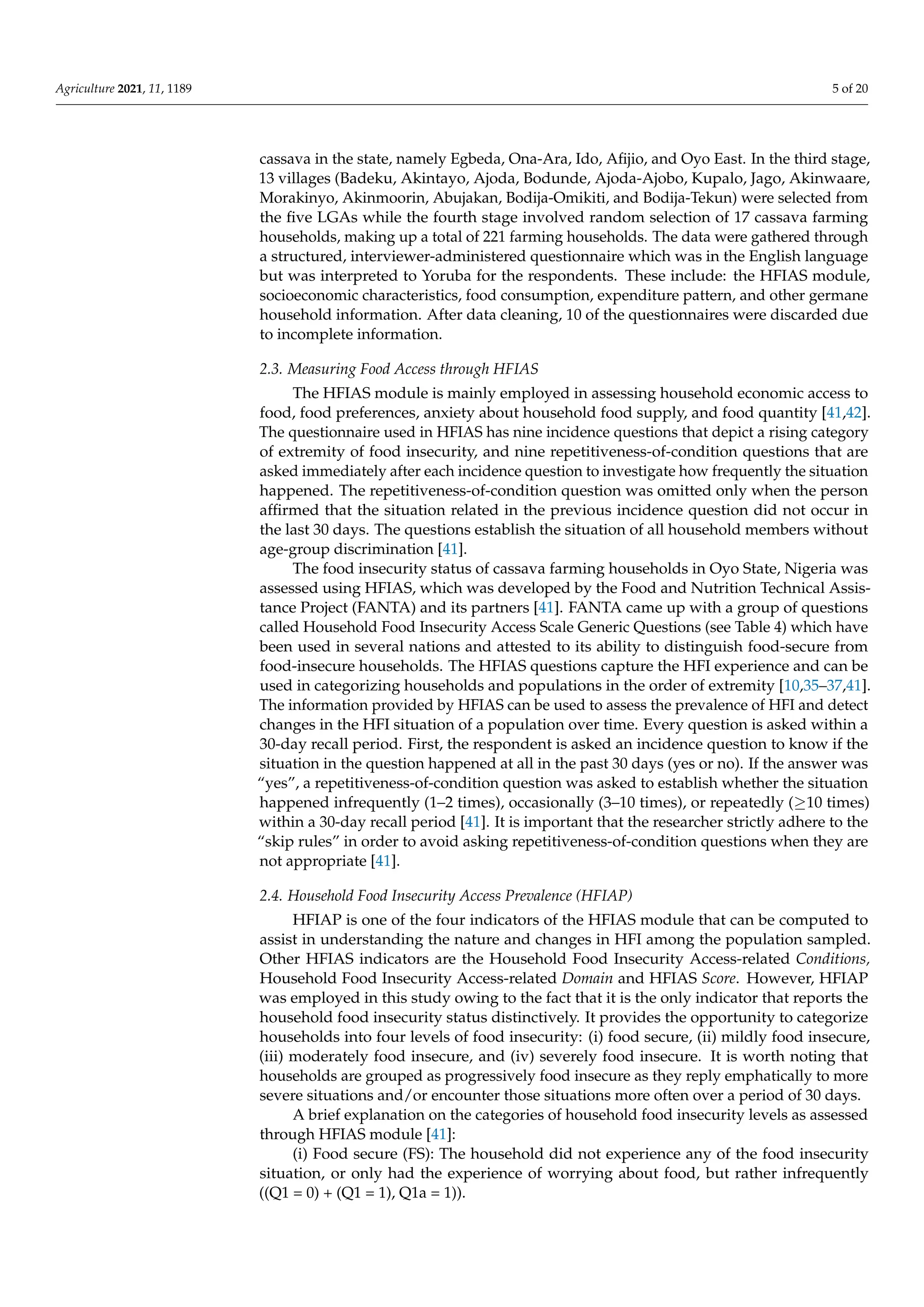 Assessing the Prevalence and Severity of Global Hunger and Food ...