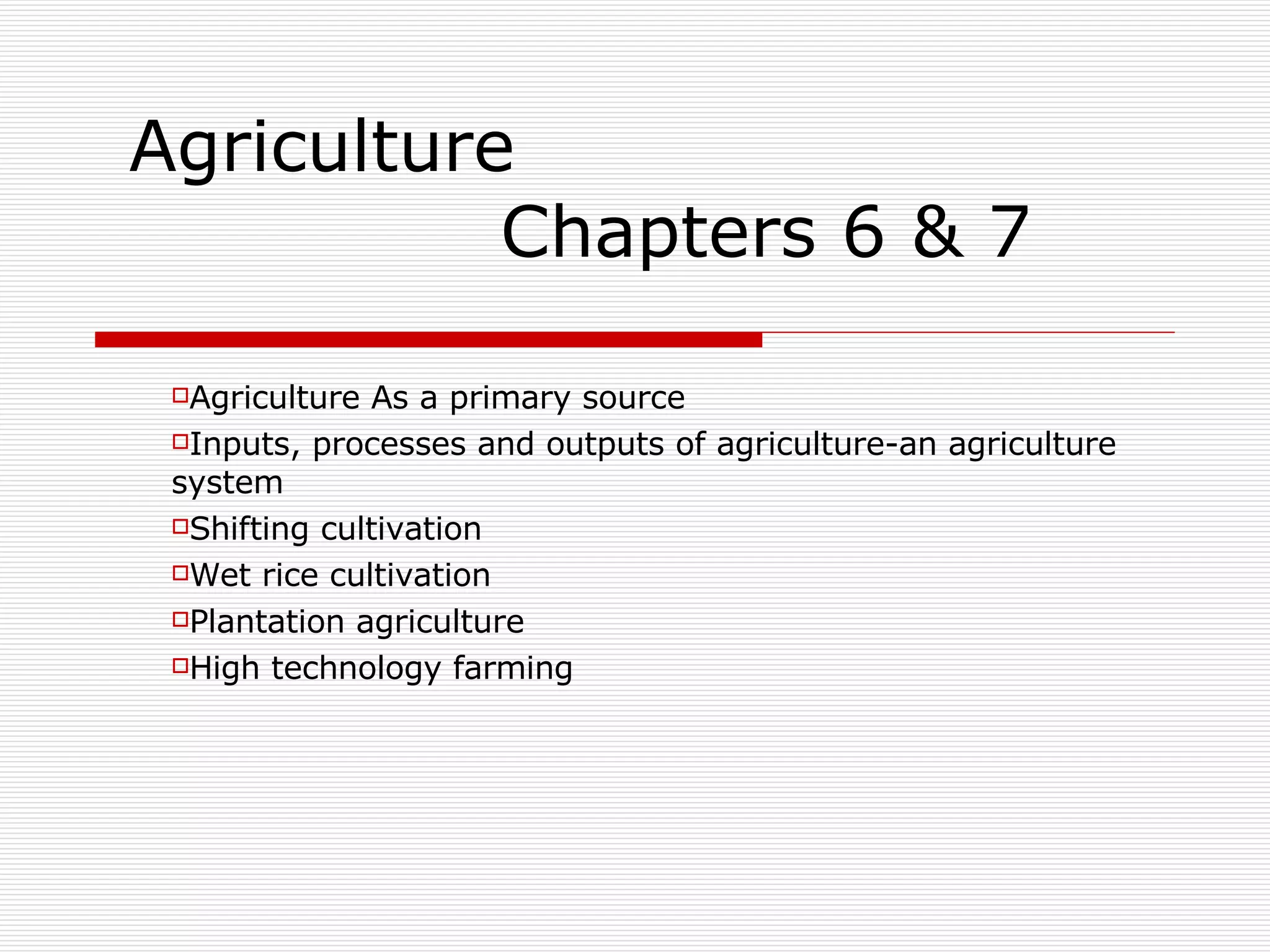 Agriculture | PPT