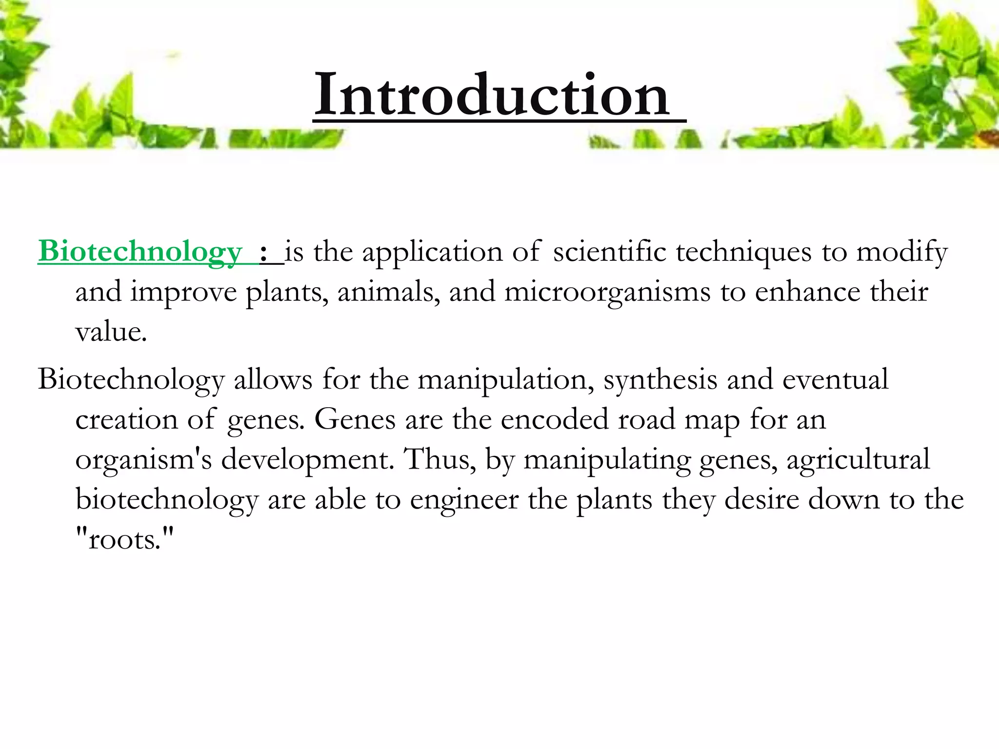 biotechnology in Agriculture | PPTX