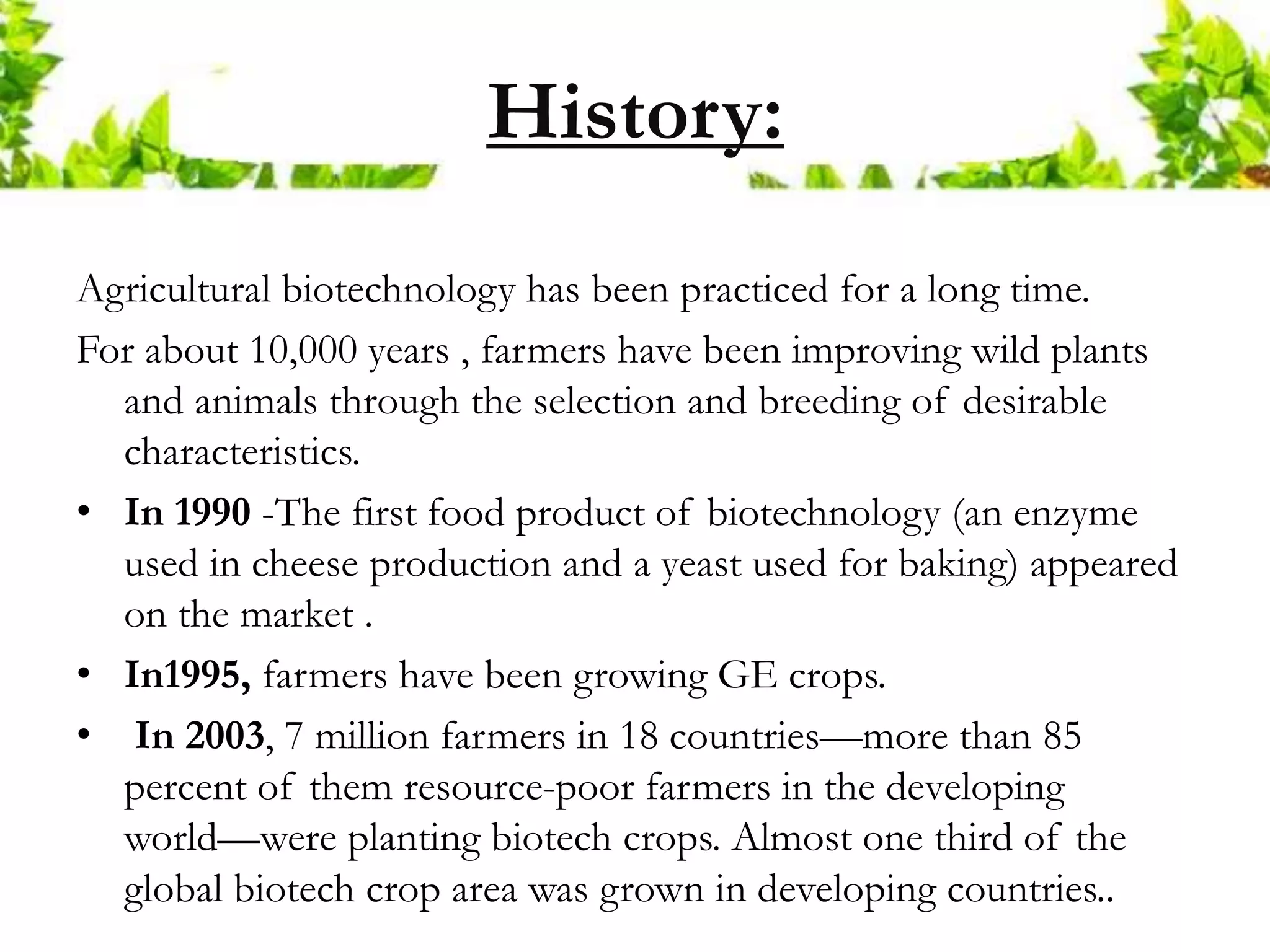 biotechnology in Agriculture | PPTX