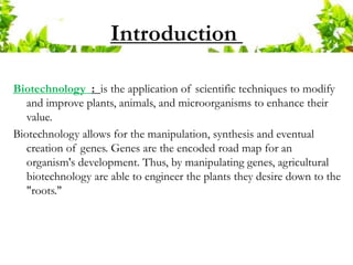 biotechnology in Agriculture | PPTX