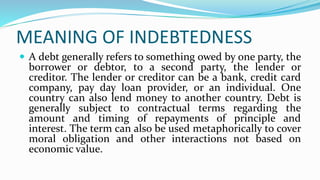 RURAL INDEBTEDNESS IN INDIA- AGRICULTURE | PPT