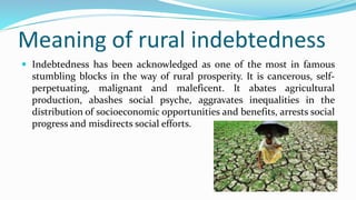 RURAL INDEBTEDNESS IN INDIA- AGRICULTURE | PPT