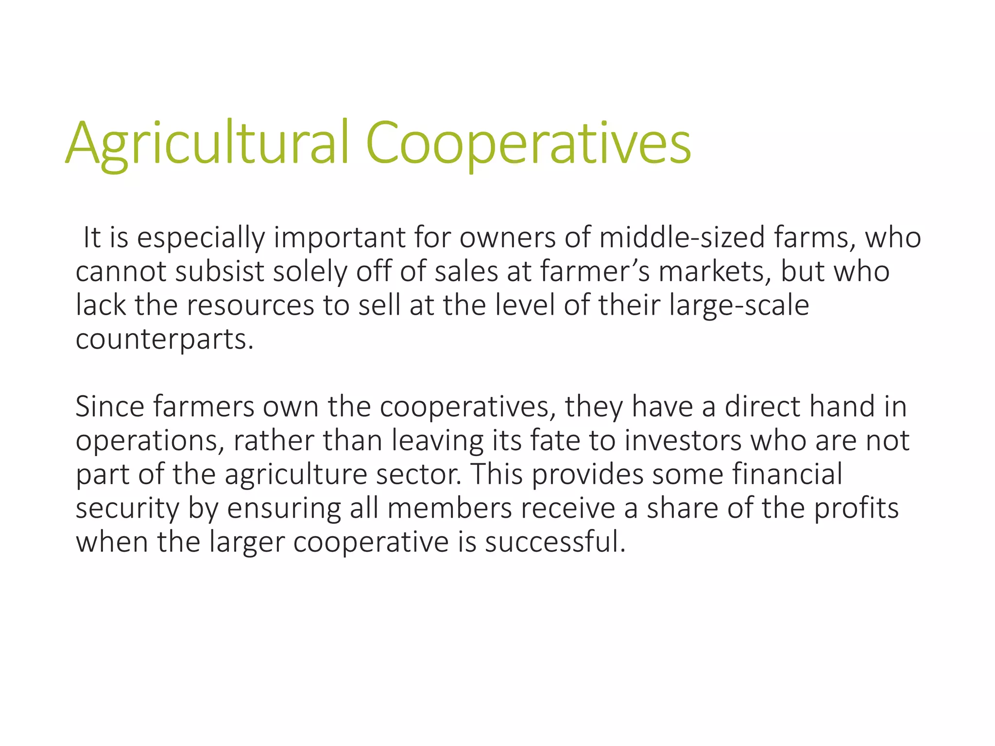 How Agricultural Cooperatives Benefit Farmers | PPT