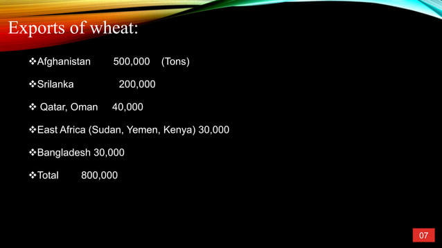 Production of wheat in Pakistan and Wheat production area in provinces ...