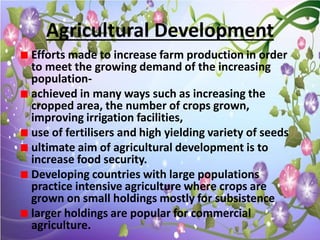 Grade - 8 Geography Chapter - 4. Agriculture | PDF