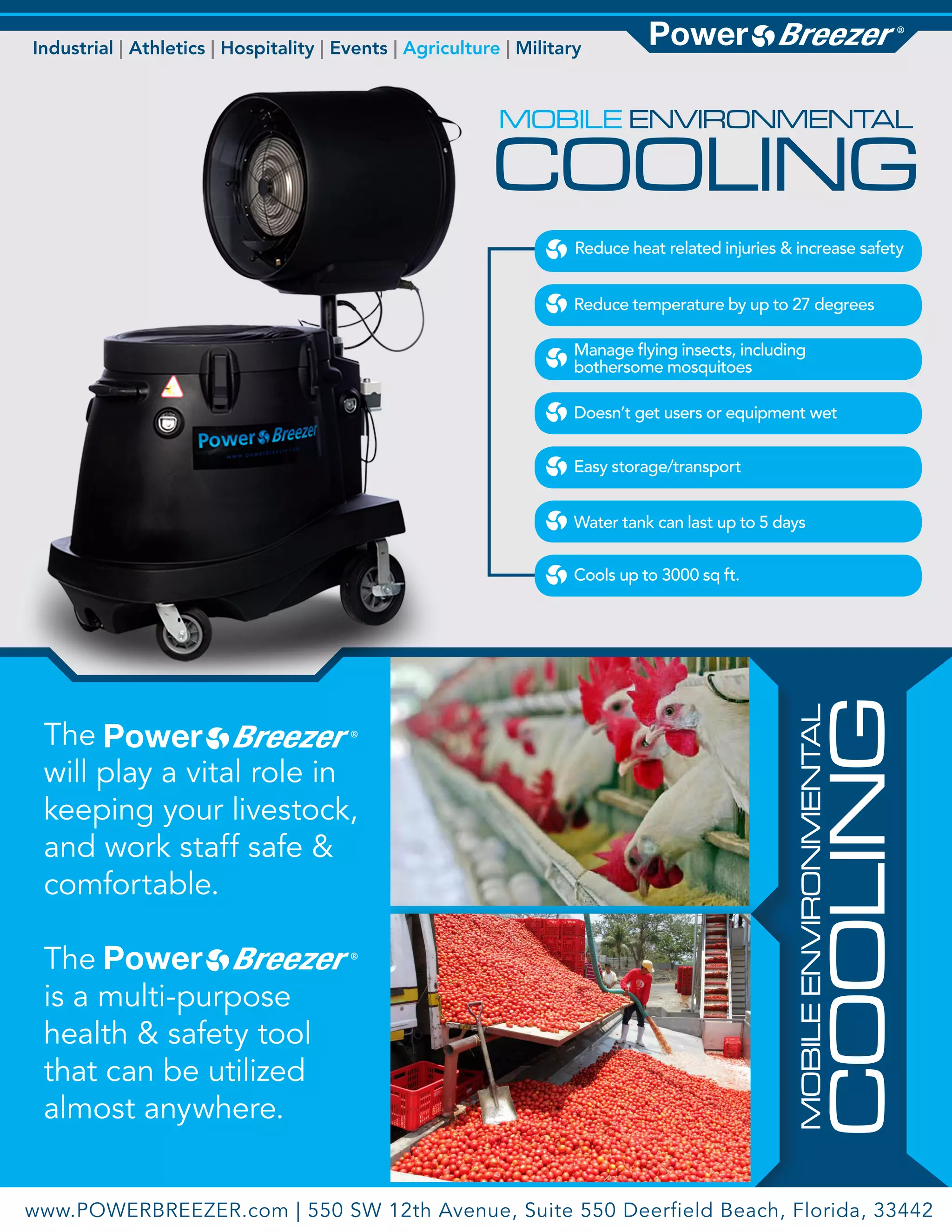 Agriculture Power Breezer Outdoor Cooling System | PDF