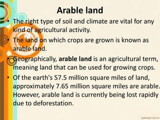 Agriculture geography class 8th | PPTX