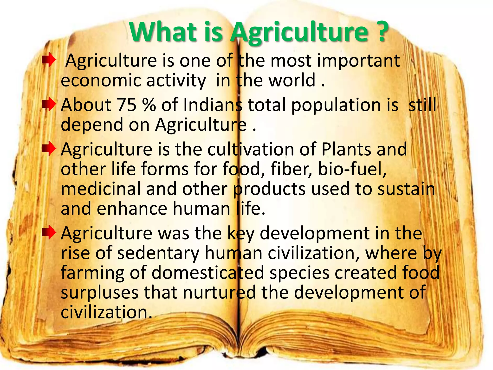 Agriculture geography class 8th | PPTX