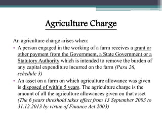 Agriculture allowance and approved agriculture project | PPT